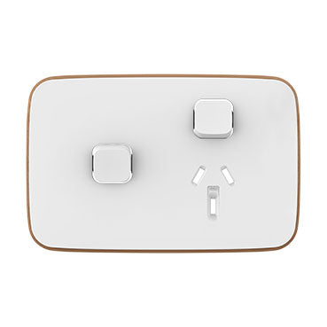 Clipsal Iconic Powerpoint Cover | Arctic White | Arctic Grey Switches ...
