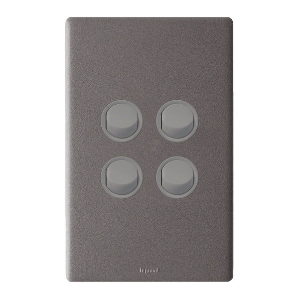 HPM Legrand Excel Life Switches | 4 Gang Switch | Available in 5 ...