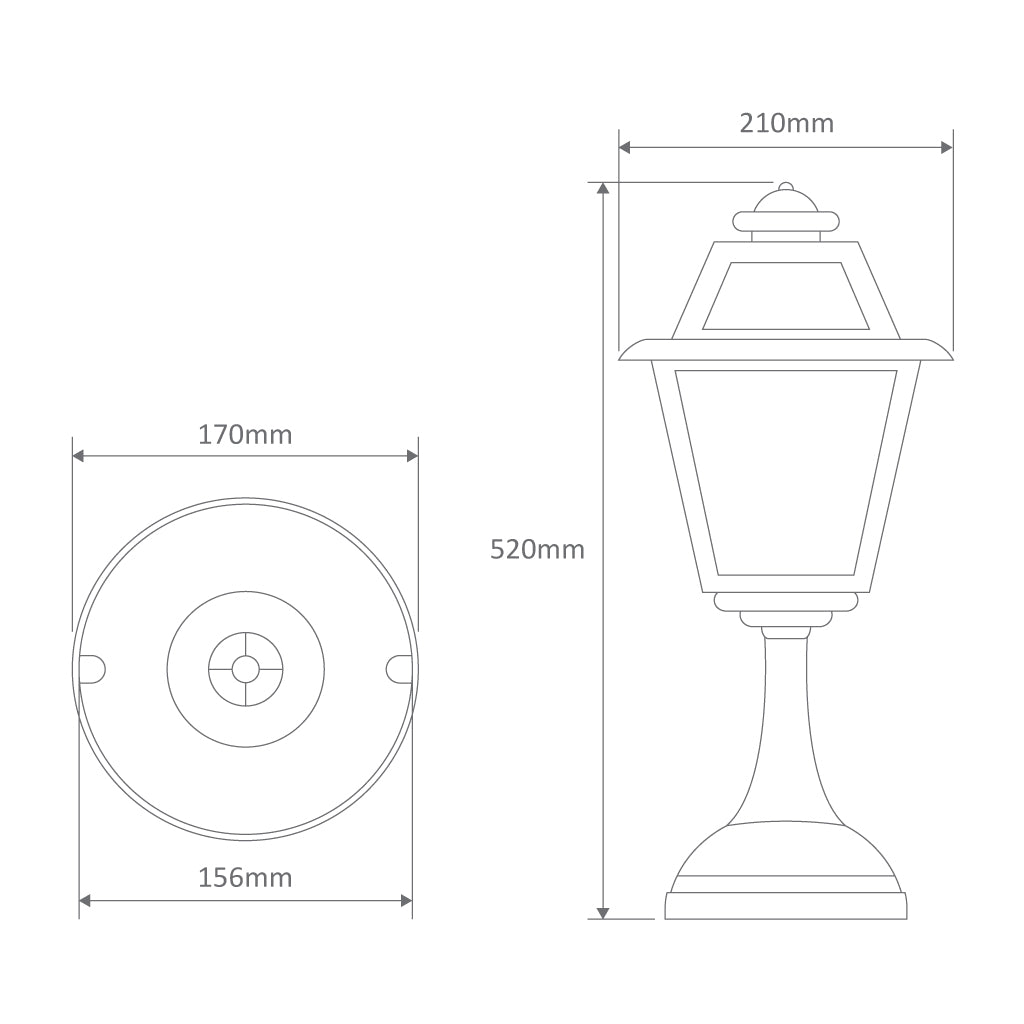 Traditional Pillar Mounts — TEDS Lights, Fans & Home Electricals